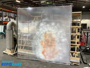 Repocast.com® | 1- Metal Framed Paint Booth Curtain-...