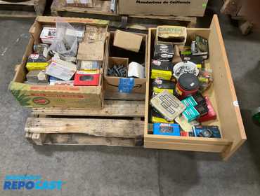 Repocast.com® | Skid lot of nails, screws, bolts, and...