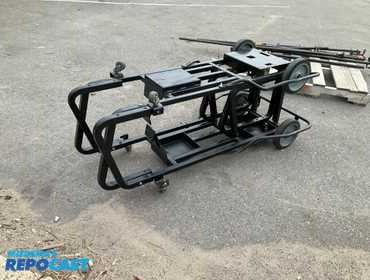 Repocast.com® | Lot of 2, Rolling black metal carts,...