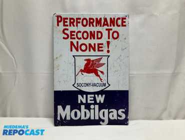 Repocast.com® | New Mobil Gas metal sign with pre...