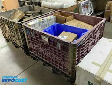 Repocast.com® | Crate of assorted items and parts...