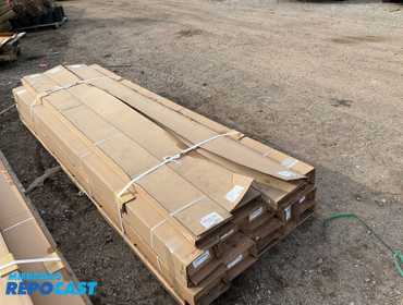 Repocast.com® | Skid of white vinyl adjustable snap...