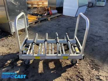 Repocast.com® | Aluminum 5-Slot Cart, Dividers Are...