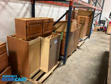 Repocast.com® | Lot of (4). Skids of base and wall oak...