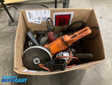 Repocast.com® | Box of misc power tools includes:...