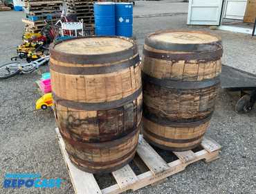 Repocast.com® | Lot of (2) Whiskey Barrels 3 Feet Tall...
