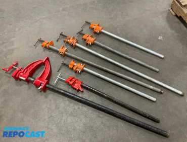 Repocast.com® | lot of (6) Pipe Clamps, (1) Deep Pipe...
