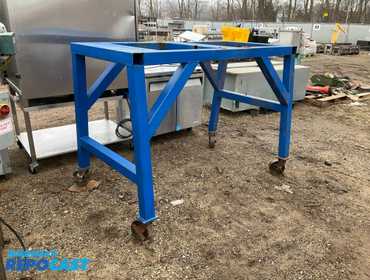Repocast.com® | BLUE INDUSTRIAL TABLE STAND ON WHEELS,...