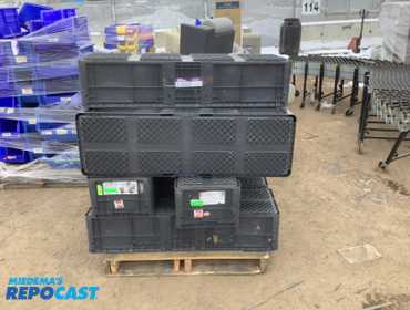 Repocast.com® | Skid lot of Black Storage Crates, 15...