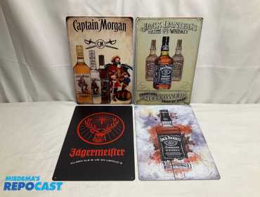 Repocast.com® | New Lot of (4) Liquor Metal Signs with...