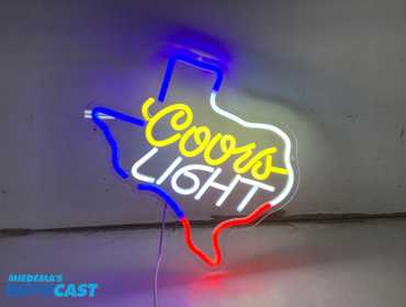 Repocast.com® | Coors Light Texas Flag - neon light