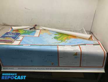 Repocast.com® | Lot of 2 large maps rolled up and...