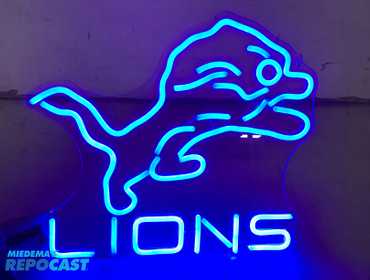 Repocast.com® | Detroit Lion NFL Neon Light - 16”x14”