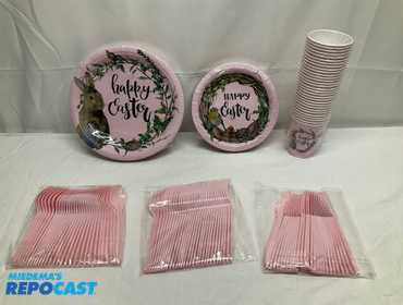 Repocast.com® | New 180-Piece 30 Place Easter Themed...