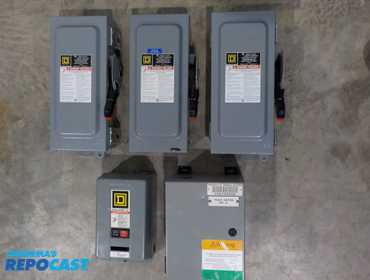 Repocast.com® | lot of (3) heavy duty square D safety...