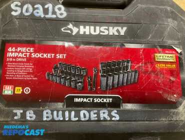 Repocast.com® | Husky 44-piece 3/8” impact socket set...
