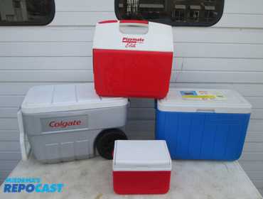 Repocast.com® | (4) coolers. (3) are Coleman, one is...