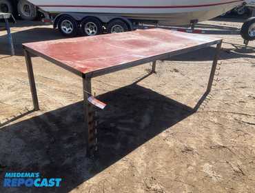 Repocast.com® | Metal frame work bench with 1/4” thick...