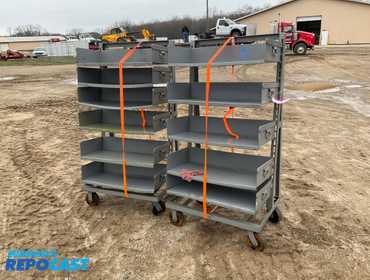 Repocast.com® | (2) Metal Racks on Casters with (11)...