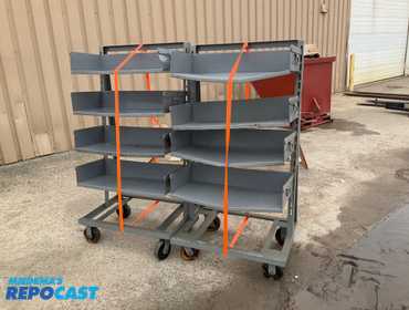 Repocast.com® | (2) Metal Racks on Casters with (8)...