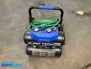 Repocast.com® | Kobalt quiet tech air compressor, 4.3...