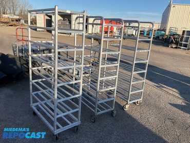 Repocast.com® | (3) Aluminum meat lug racks, roll well