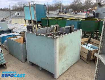 Repocast.com® | Lot of (1) Rolling Wooden Gaylord with...