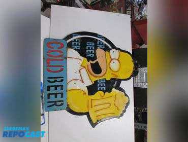 Repocast.com® | Metal Homer Simpson cold beer die cut...