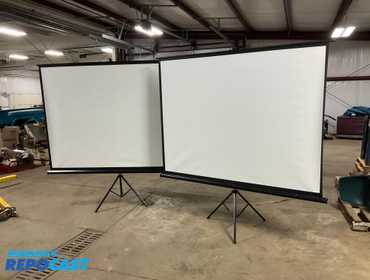 Repocast.com® | (2) Projector Screens with Stands,...