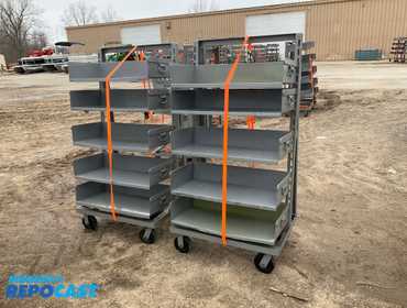 Repocast.com® | (2) Metal Racks on Casters with (10)...