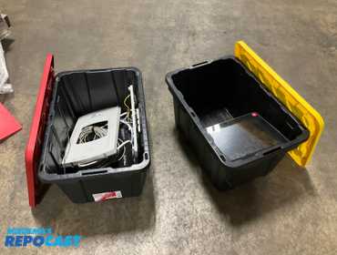 Repocast.com® | Lot of (2) Plastic Bins of Electrical...