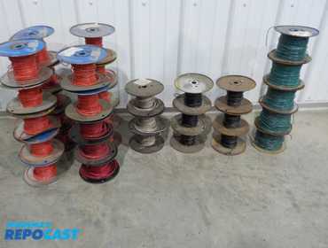 Repocast.com® | lot of (34) spools of Electrical wire,...
