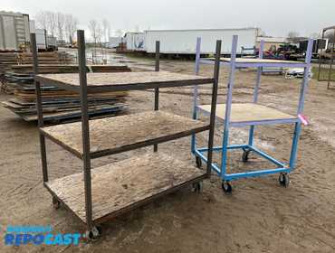Repocast.com® | (2) 3-Tier Metal Frame Carts on...