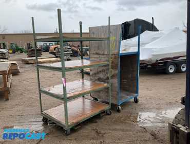 Repocast.com® | (2) Metal Frame Carts on Casters, one...