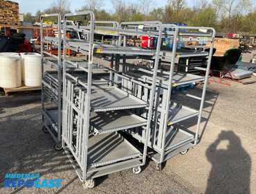 Repocast.com® | Set of 4 Rolling Metal Storage Carts...