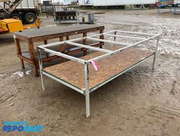 Repocast.com® | (2) Used Work Tables, one is aluminum...