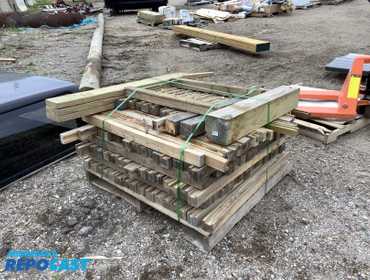 Repocast.com® | Skid Lot of Various Sized Wooden Posts...
