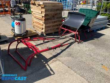 Repocast.com® | Vintage horse-drawn sleigh, wooden w/...