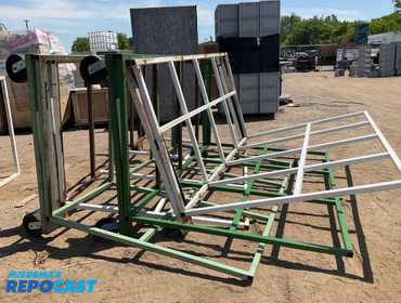 Repocast.com® | Lot of (4) rusted Racks on Wheels with...