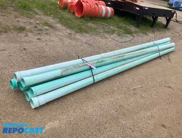 Repocast.com® | Lot of (8) 4” x 14’L PVC gravity sewer...