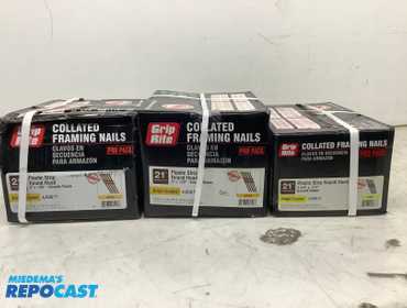 Repocast.com® | Lot of (2) Boxes of Grip-Rite 21°...