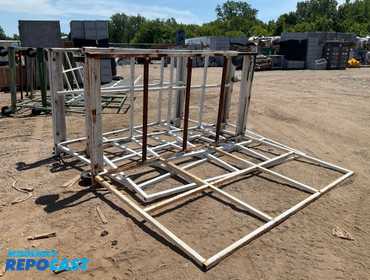Repocast.com® | Lot of (3) White rusted Racks on...