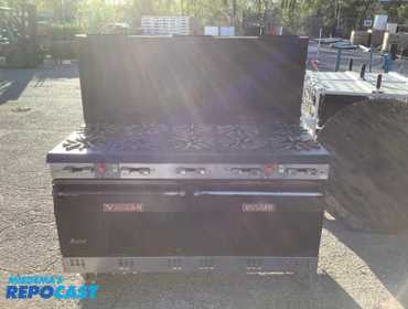 Repocast.com® | (1) Vulcan 10 burner gas range with (2...