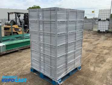 Repocast.com® | Skid Lot of (30) Grey Plastic Totes,...