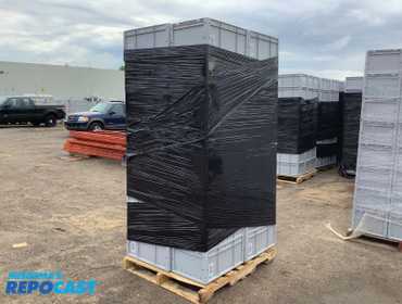 Repocast.com® | Skid Lot of (40) Grey Plastic Totes,...