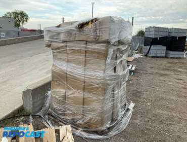 Repocast.com® | Skid lot of yellow caution safety...