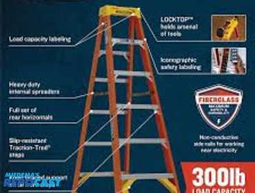 Repocast.com® | Werner 10’ 300 lb capacity ladder with...