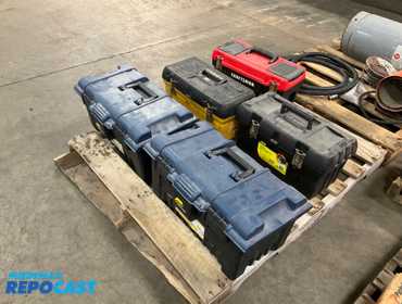 Repocast.com® | Skid lot of (5) Various Tool Boxes...