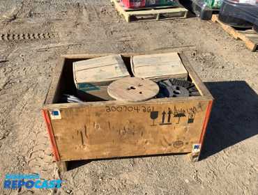 Repocast.com® | Wood crate containing two spools of...