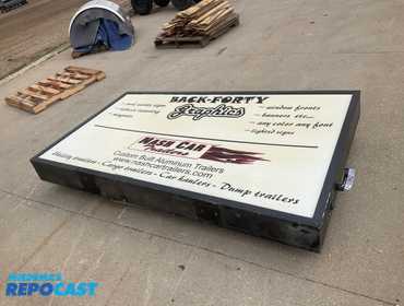 Repocast.com® | Single sided backlight sign 93”W x 52”...